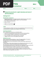 Notes - RP 06 Photosynthesis - AQA Biology GCSE | PDF | Photosynthesis