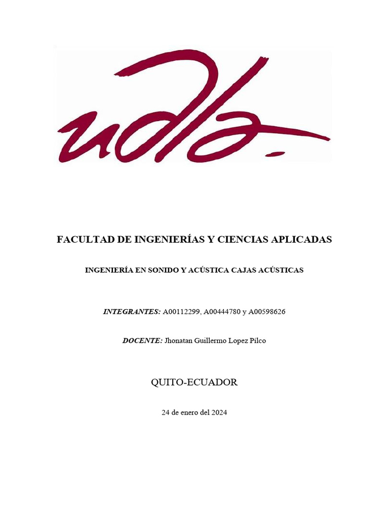 Informe de Construcción de Caja Final | PDF | Altoparlante | Producción de sonido