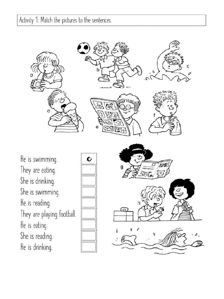 Actions - Present Continuous | PDF