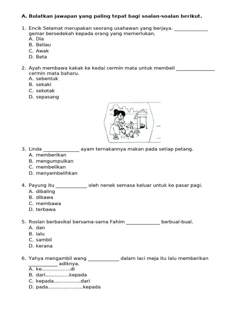 Ujian 2 BM Tahun 2 | PDF