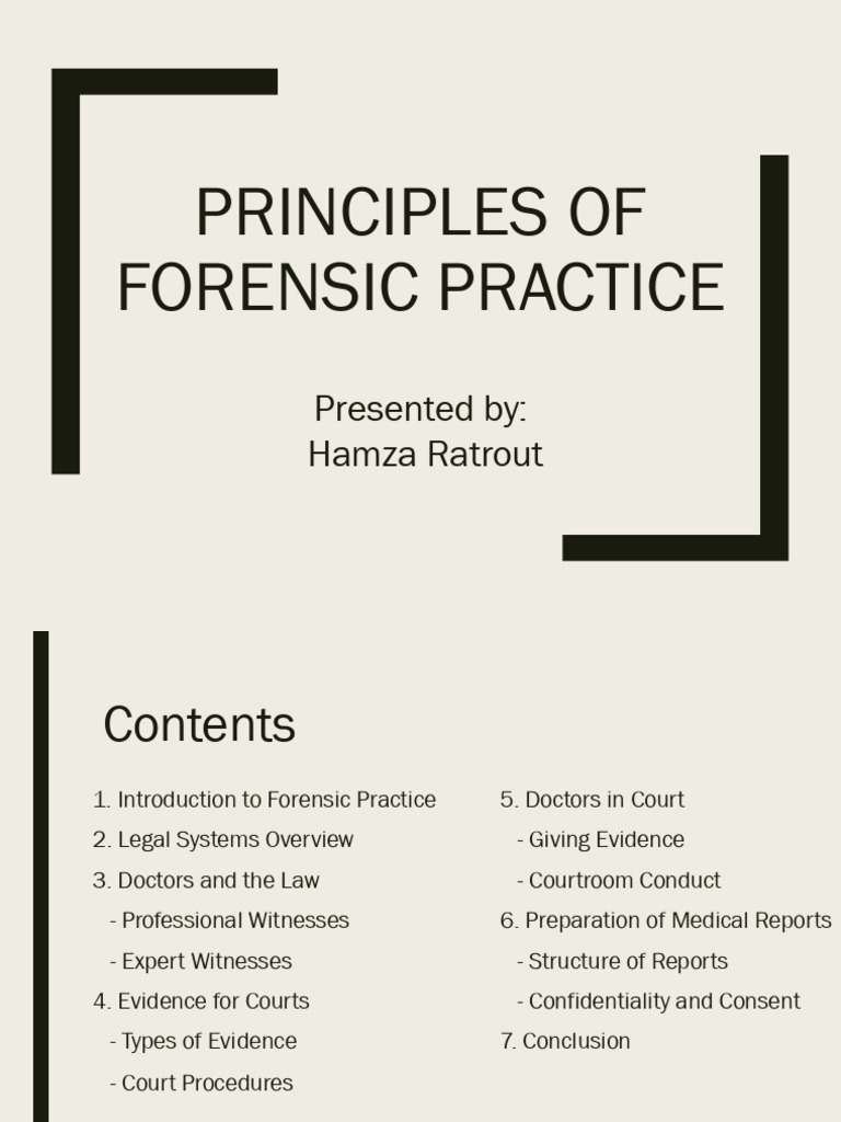 Forensic Practice Principles Explained | PDF | Witness | Expert Witness