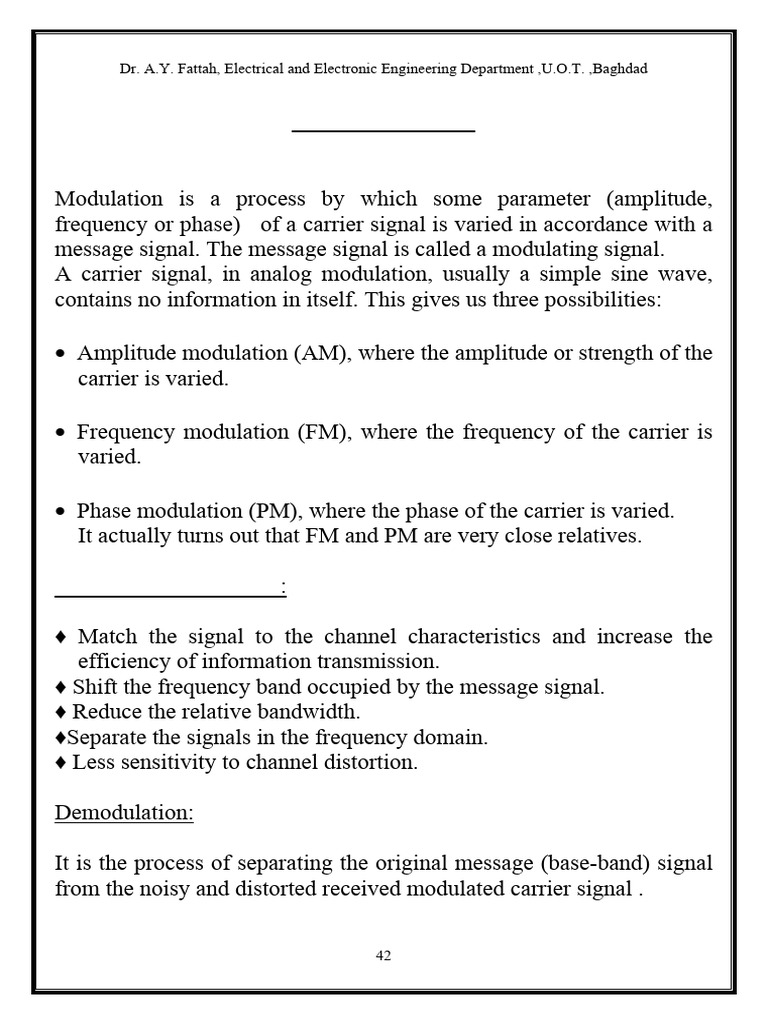 Understanding Amplitude Modulation Basics | PDF | Detector (Radio ...