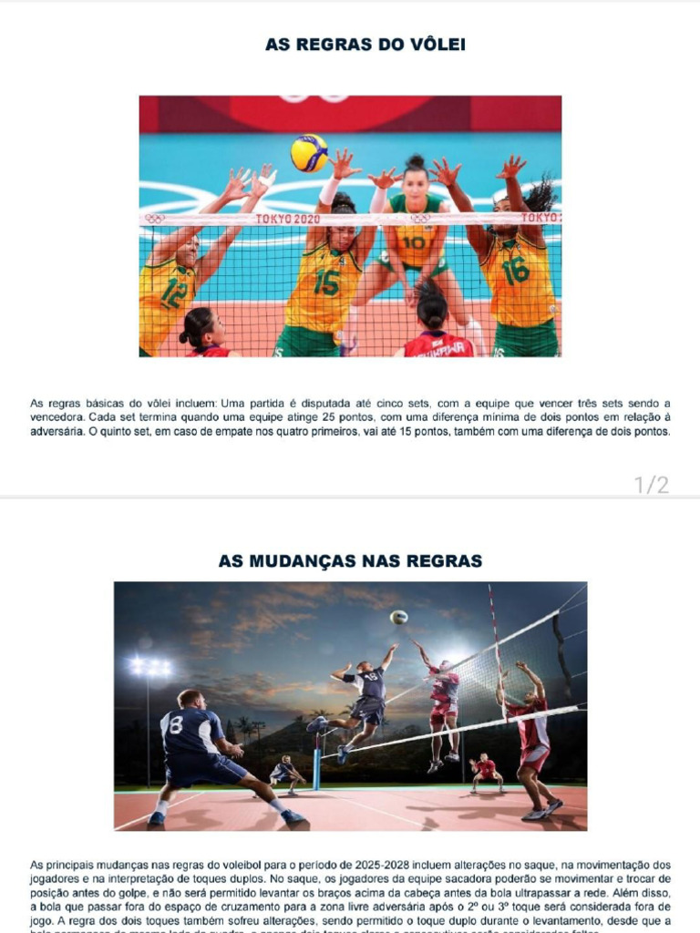 Regras Volei | PDF