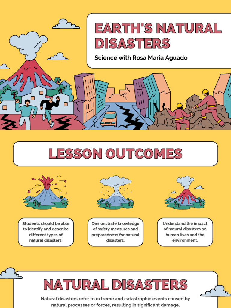Natural Disasters Science Educational Presentation in Yellow Blue and ...