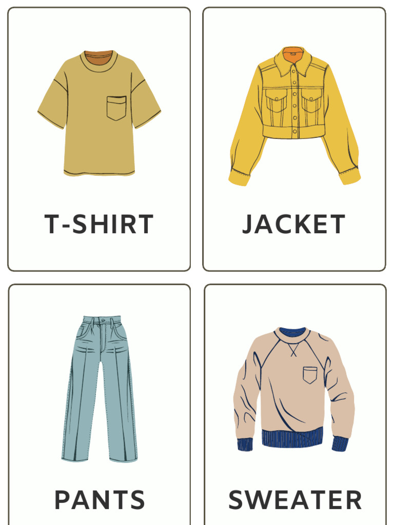 Clothes Flashcards | PDF