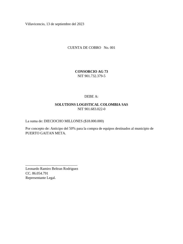 Cuentas de Cobro | PDF