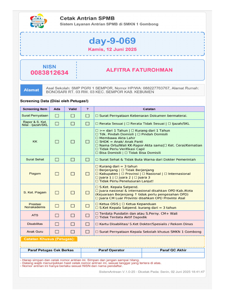 Kode Antrian ALFITRA | PDF