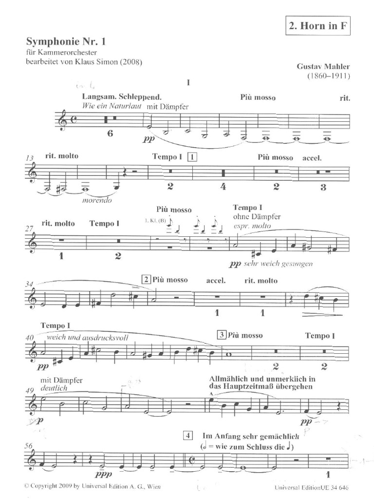 PDF - GO - Mahler - 1. Sinfonie - HR II | PDF