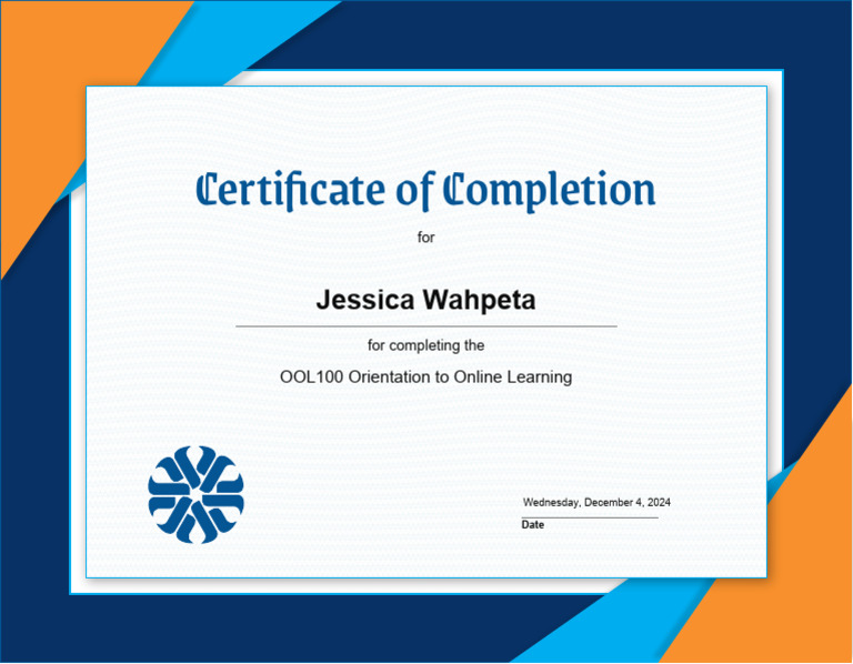 Certificate of Completion of Orientation | PDF