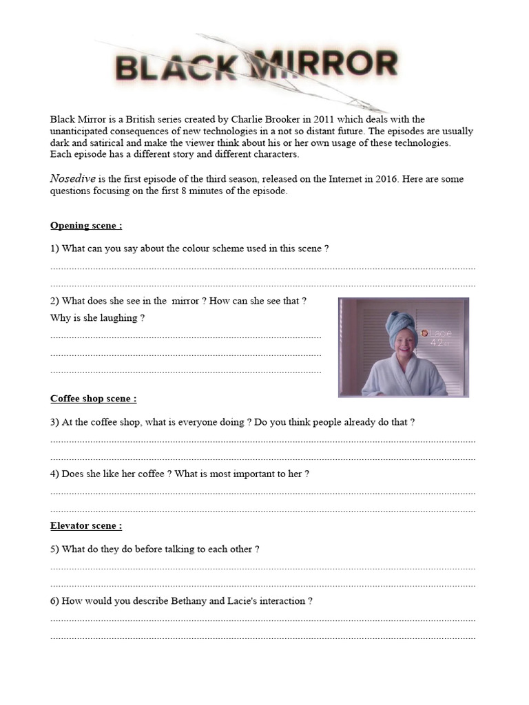 Black Mirror Nosedive | PDF | Television Shows | Television Episodes