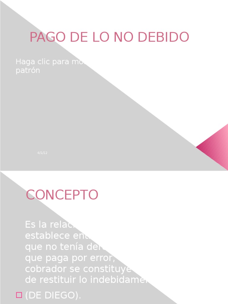 Pago de Lo No Debido | PDF | Pagos | Caso de ley