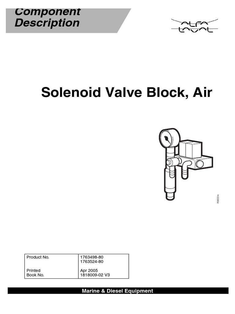 Air Valve Block 01818009 | PDF | Valve | Electric Power