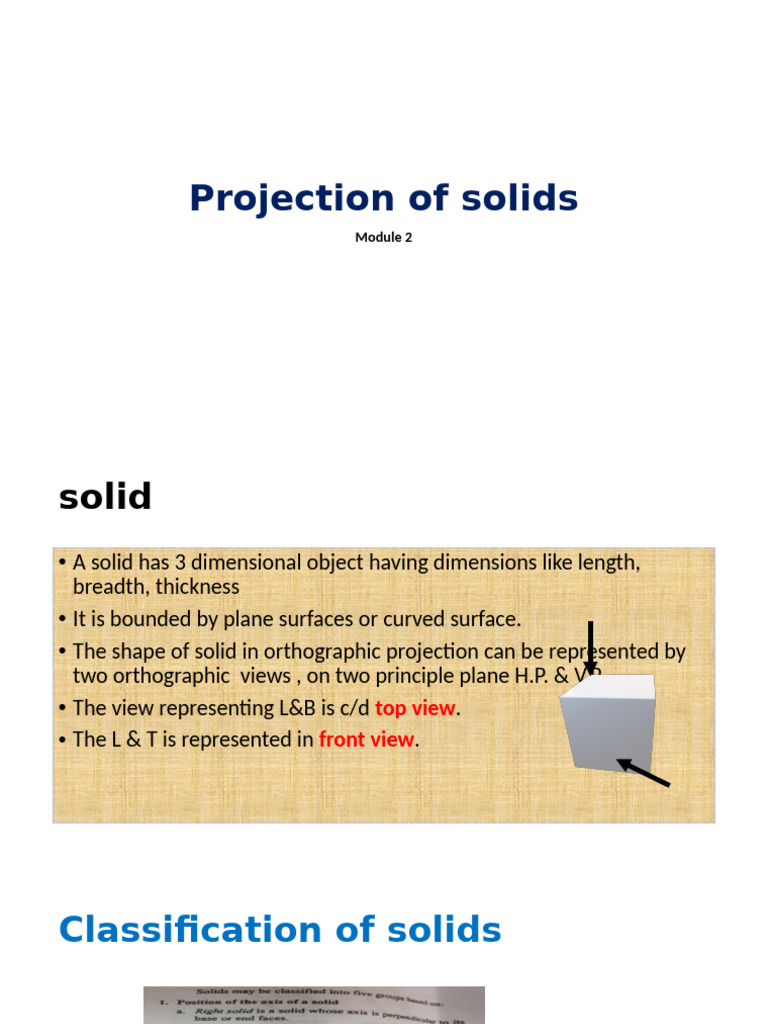 Projection of Solids | PDF | Classical Geometry | Polytopes