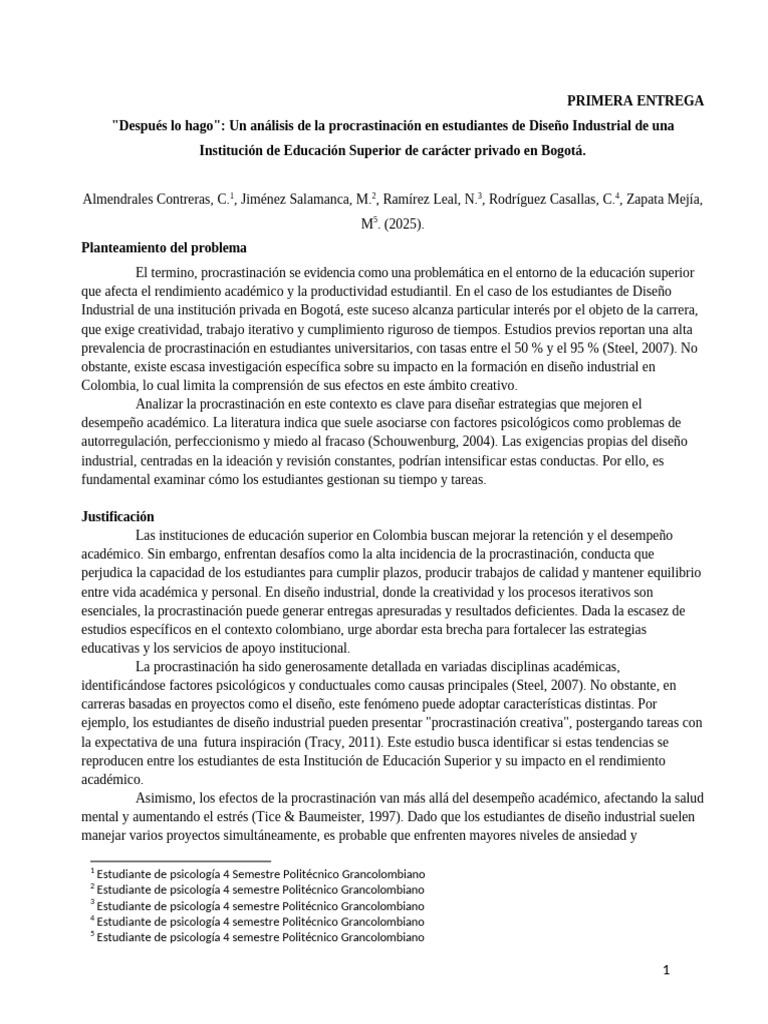 Metodos Cuantitativos Entrega 2 FINAL Apr 7-2025 Caro Correcion | PDF | Diseño | Sicología
