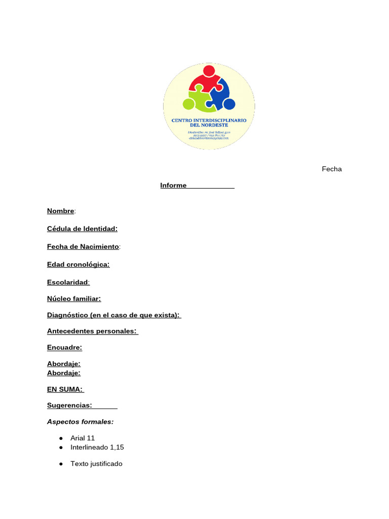 Formato de Informe | PDF