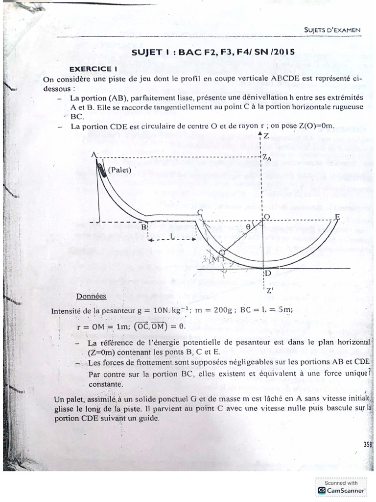 Épreuve Physique BAC F | PDF