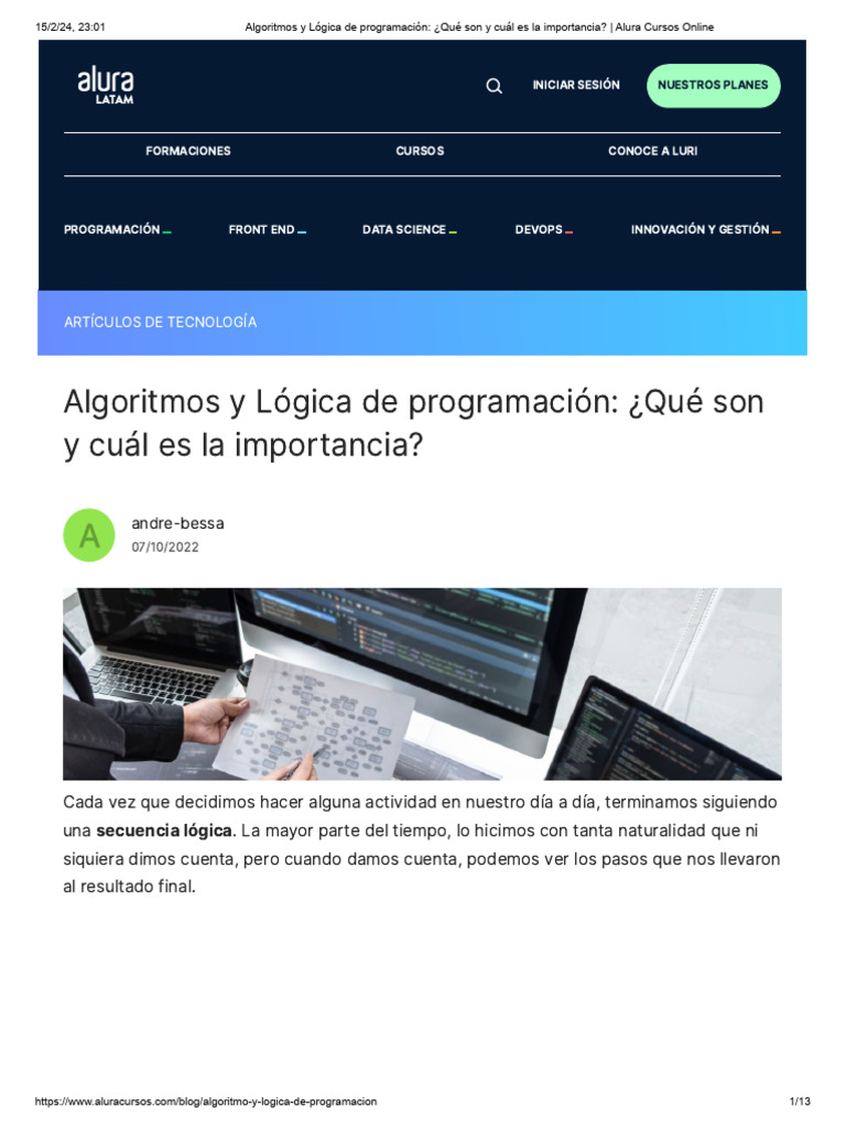 Algoritmos y Lógica de Programación - ¿Qué Son y Cuál Es La Importancia ...