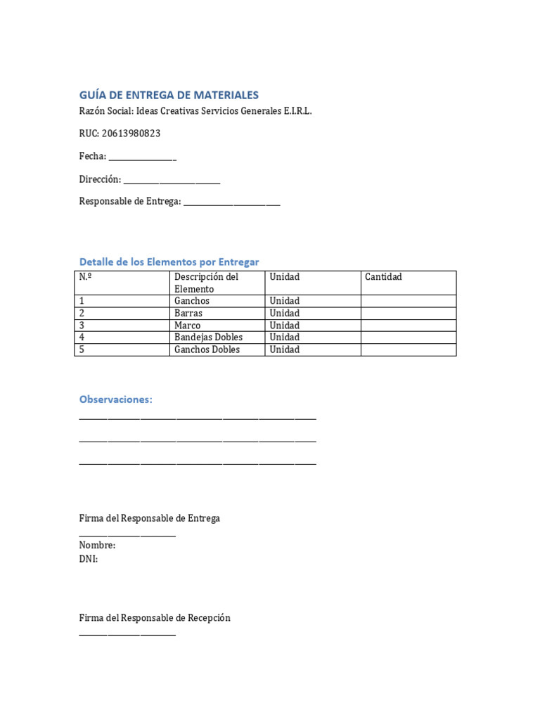 Guia Entrega Ideas Creativas | PDF