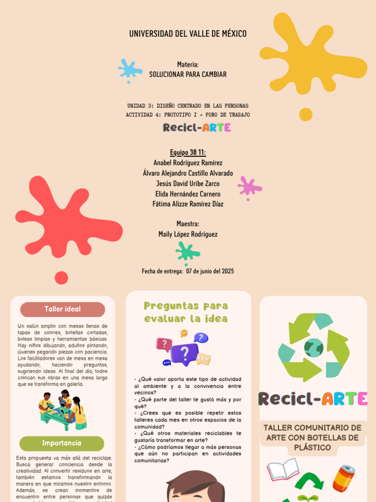 Prototipo 1 - Recicl-ARTE-EQ 38 11 | PDF | Reciclaje | Residuos