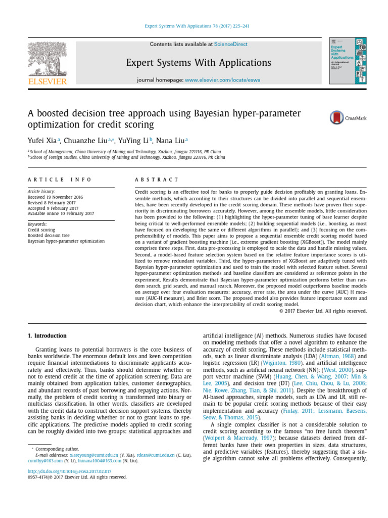 A Boosted Decision Tree Approach Using Bayesian Hyper-Parameter ...