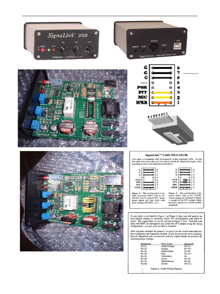 Signalink Usb Connecting To Kenwood Ts-2000 | PDF