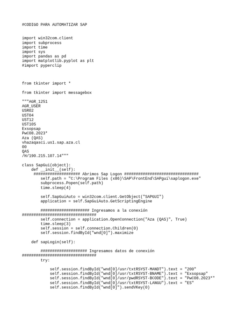 Como Automatizar Sap Con Python | PDF | Sap Se | Internet Protocol ...