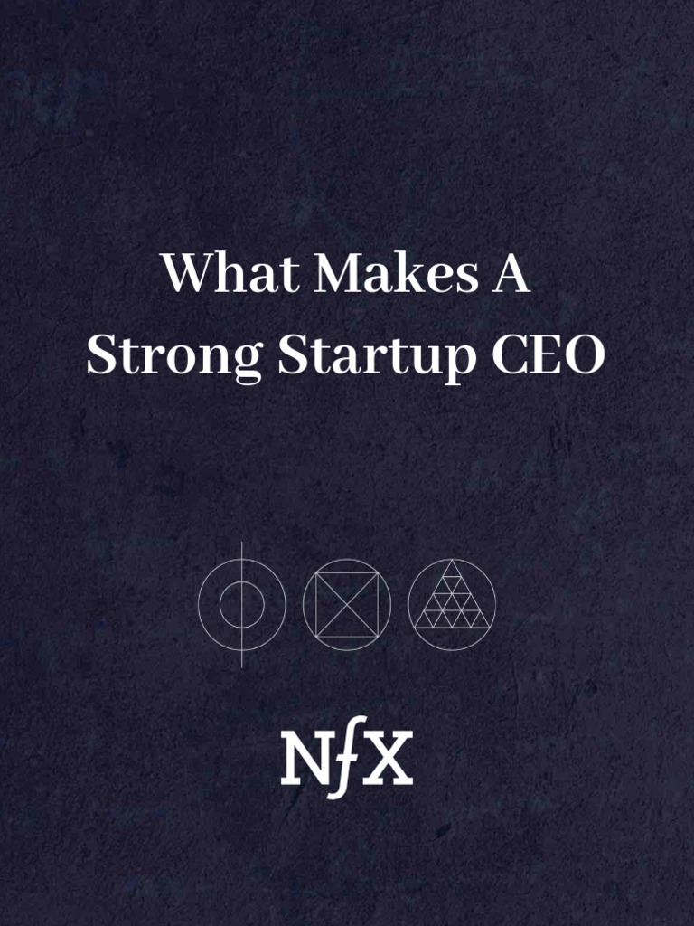 Leadership Framework For Startup CEOs | PDF | Leadership | Startup Company