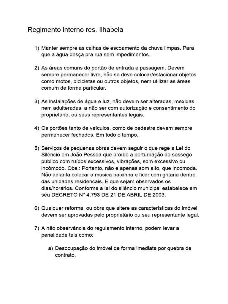 Regimento Interno | PDF