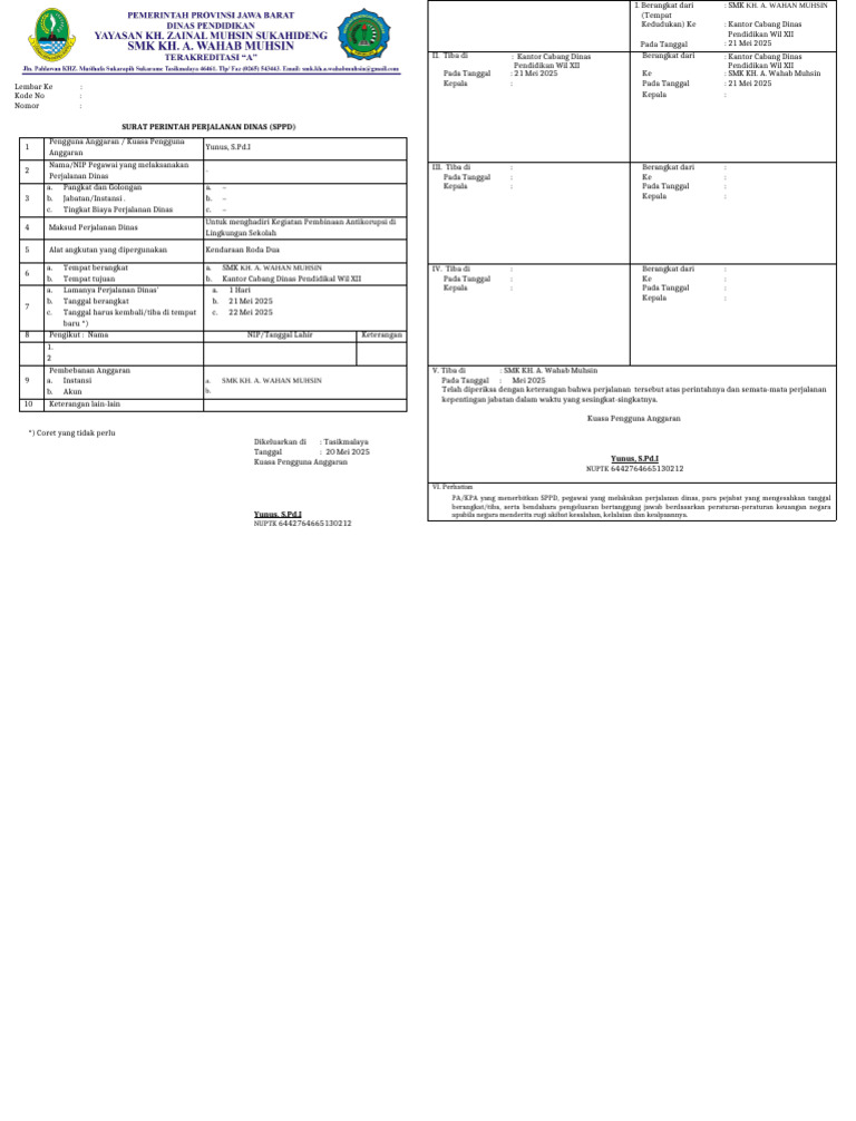 SPPD Format Baru | PDF
