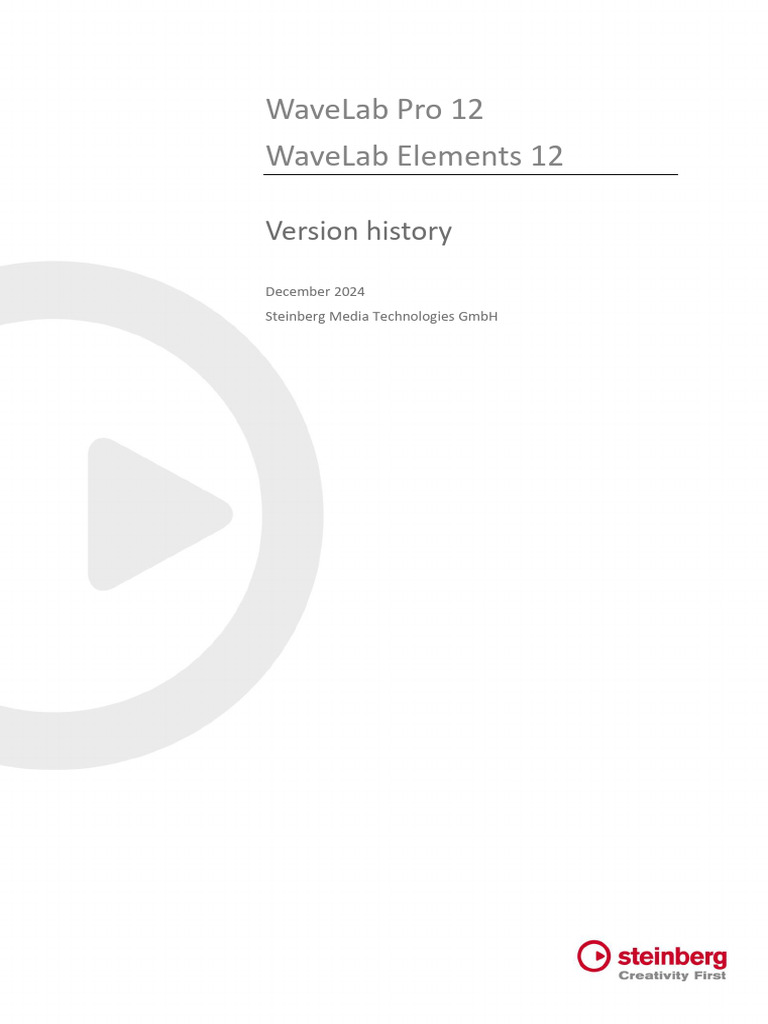 WaveLab 12.0.50 Version History | PDF | Computer File | System Software