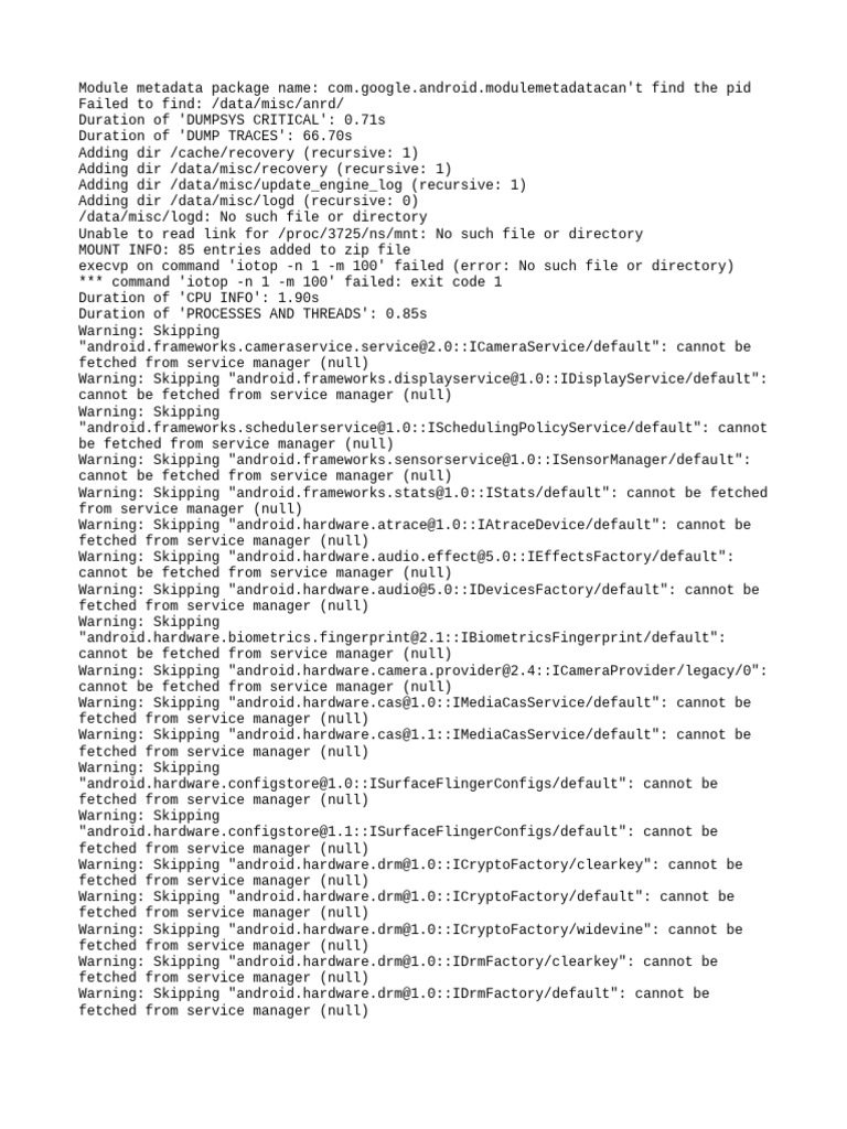 Bugreport STK L21M HUAWEISTK L21 2025 05 28 12 22 58 Dumpstate - Log 3704 | PDF | System ...