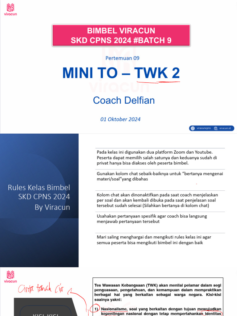 PPT TWK 2 - Viracun Batch 9 | PDF