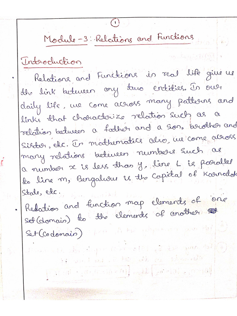 Module 3 Relations and Functions | PDF