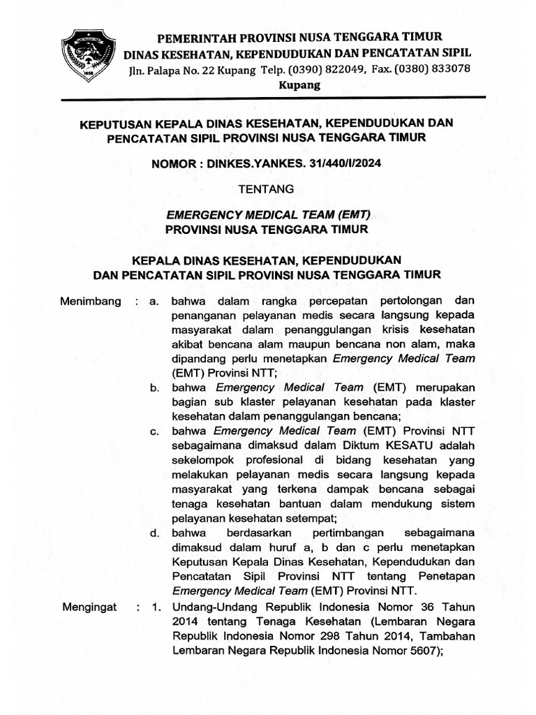 Sk Emt 2024_provinsi | PDF