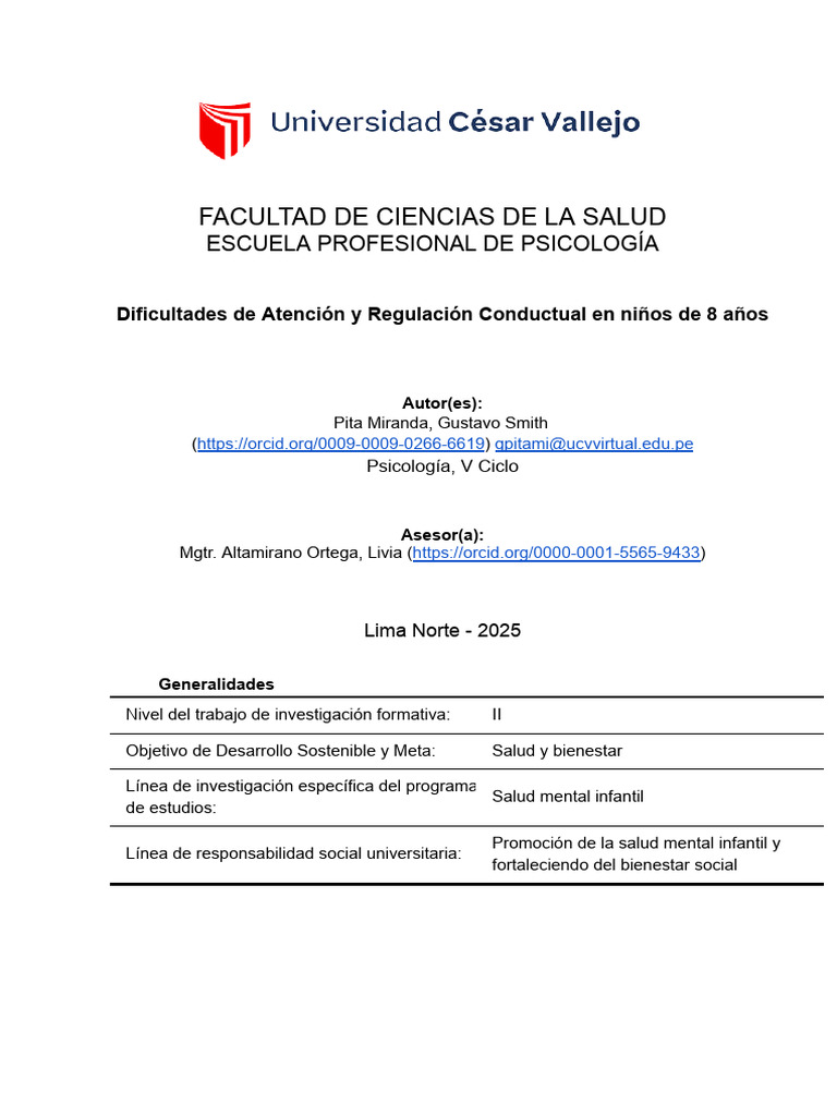 Esquema TIF Del Nivel 2 | PDF | Desorden hiperactivo y deficit de atencion | Las emociones