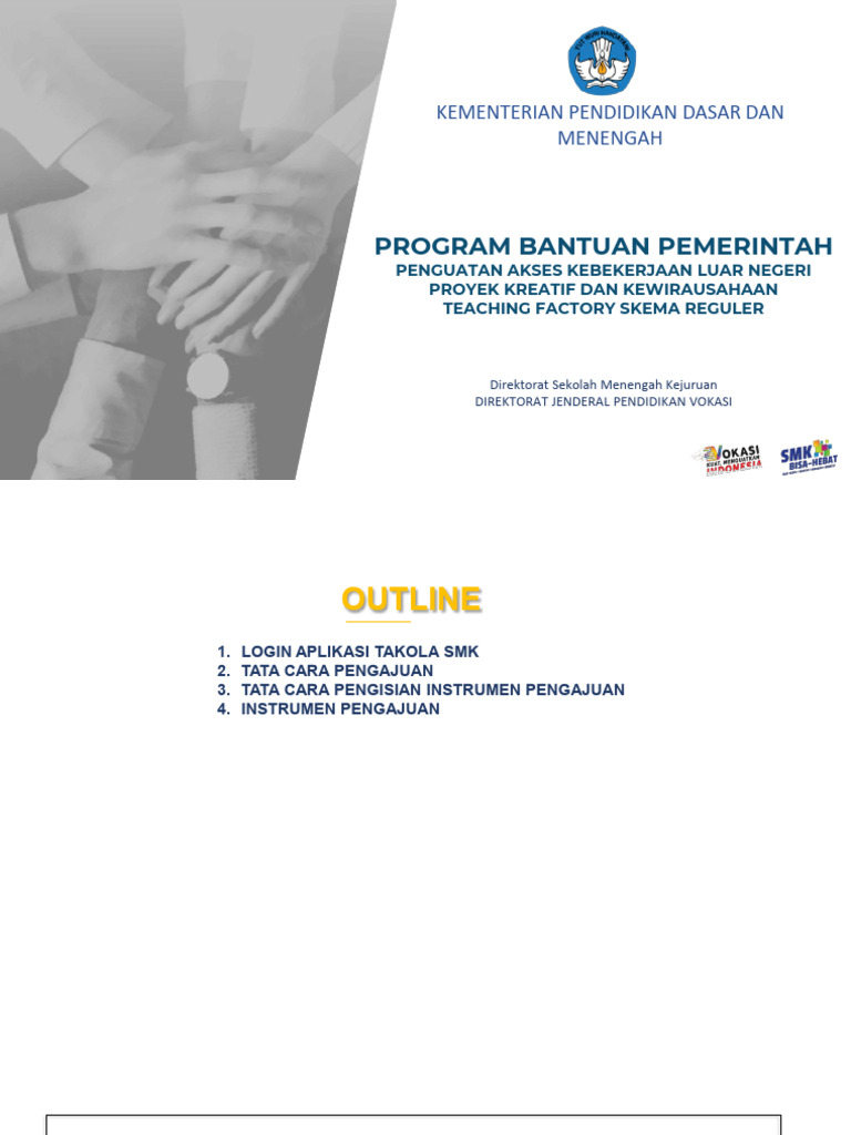 Paparan Teknis Pengajuan Bantuan Magangln-tefareg-pkk-TAKOLA | PDF