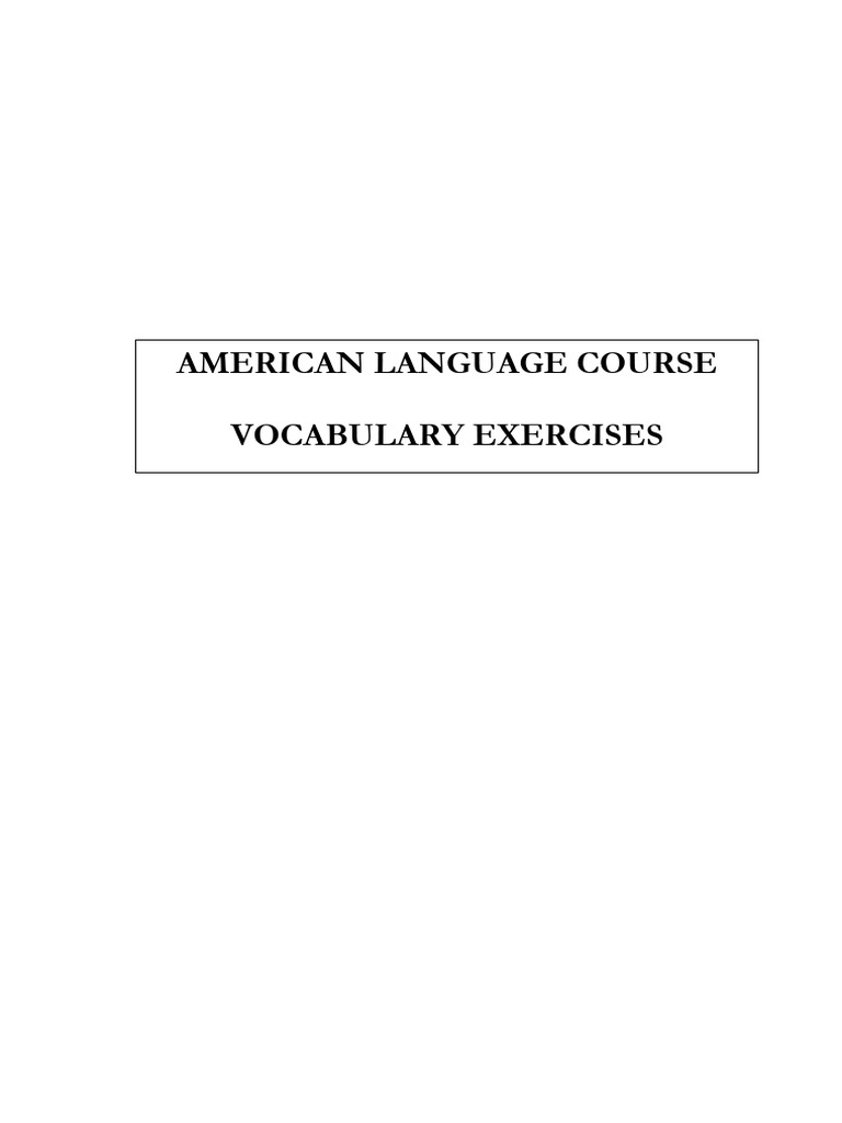 Alc Vocabulary Exercises 925 Questions | PDF | Meal