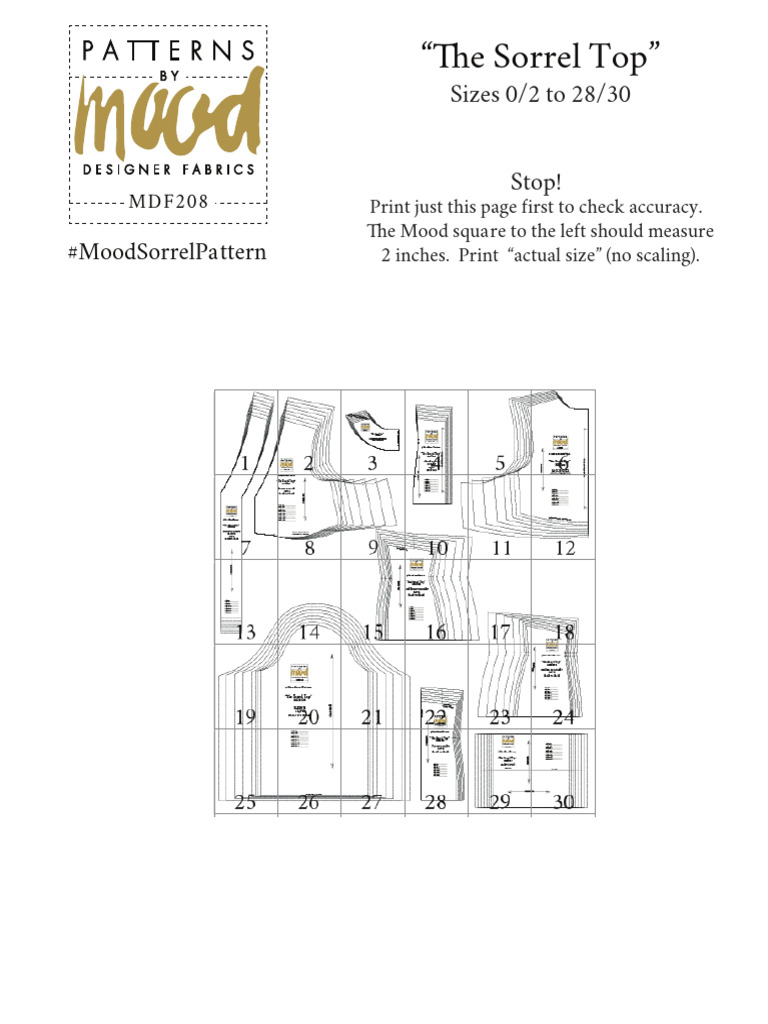 MoodFabrics.com MDF208 Sorrel Pattern | PDF | Clothing | Fashion