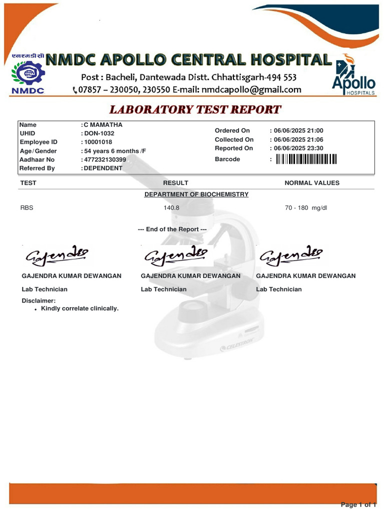 Complete Report 06 Jun 2025 C MAMATHA DON-1032 | PDF