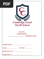 Front-Page & Certificate For Class Xii Projects | PDF