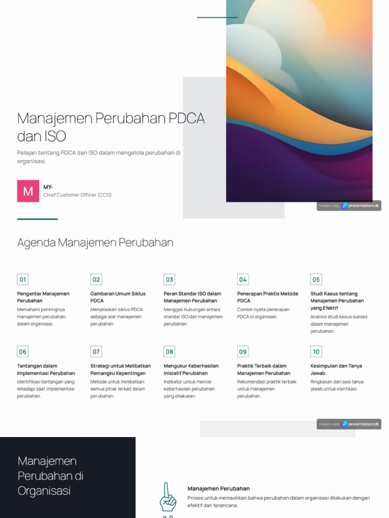 Manajemen Perubahan Berbasis PDCA Atau ISO | PDF