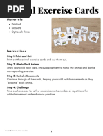 Animal Walk Cards 1 | PDF