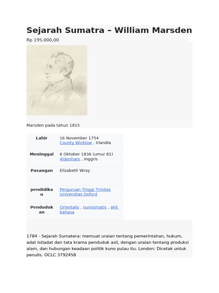 Sejarah Sumatra 1 | PDF