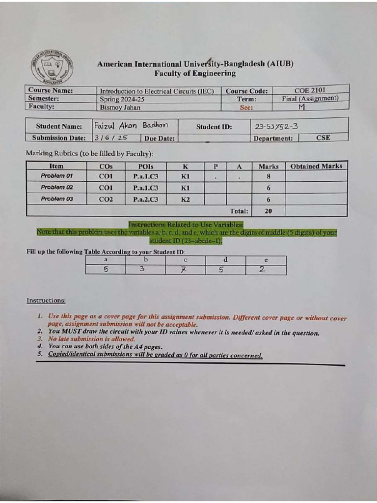 IEC FT Assignment | PDF