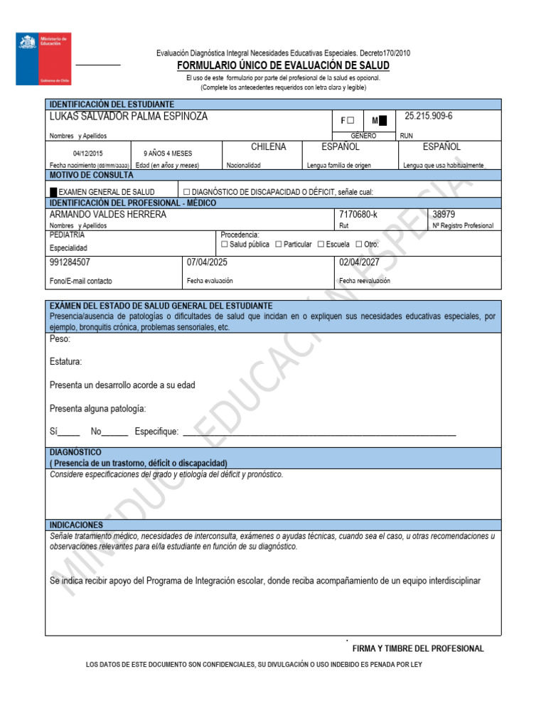 Lukas | PDF | Enfermedades y trastornos humanos | Especialidades Medicas
