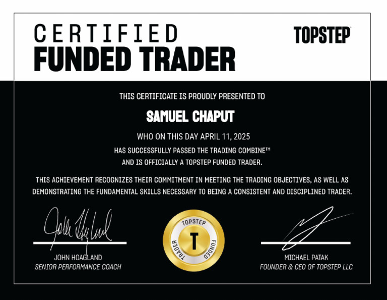 Certificate For Samuel Chaput | PDF