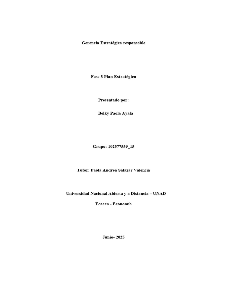 Fase 3 - Belky Ayala - 102577559 - 15 | PDF | Calidad (comercial ...