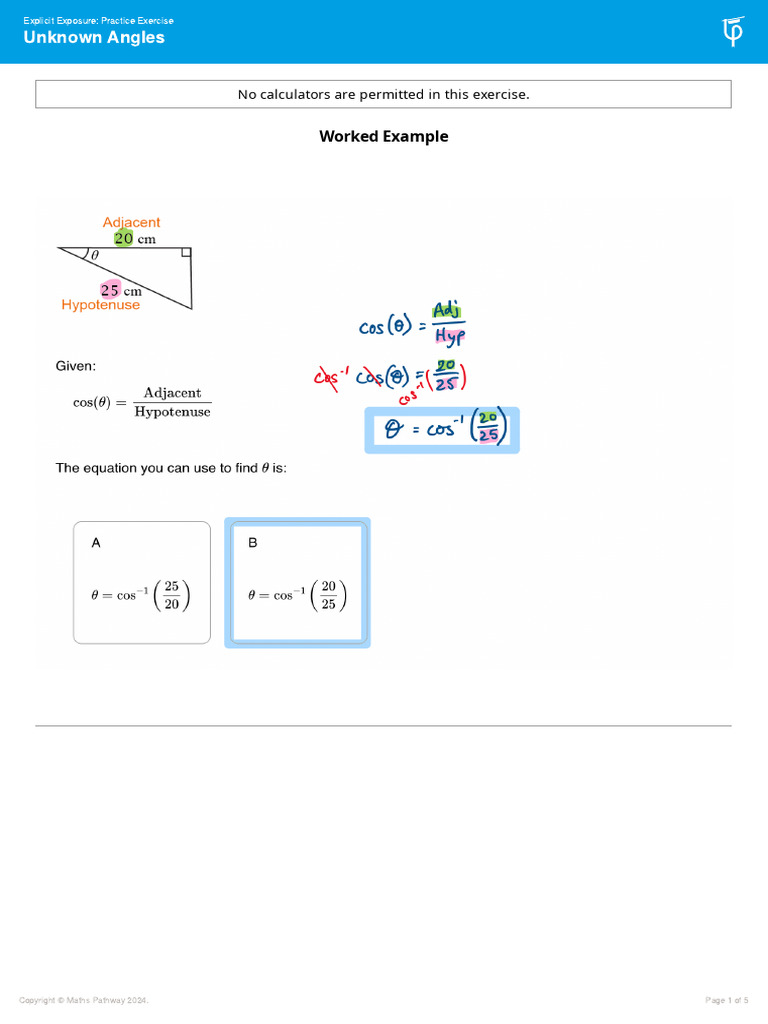Exercise 1.11 Unknown Angles | PDF | Elementary Mathematics | Euclidean ...