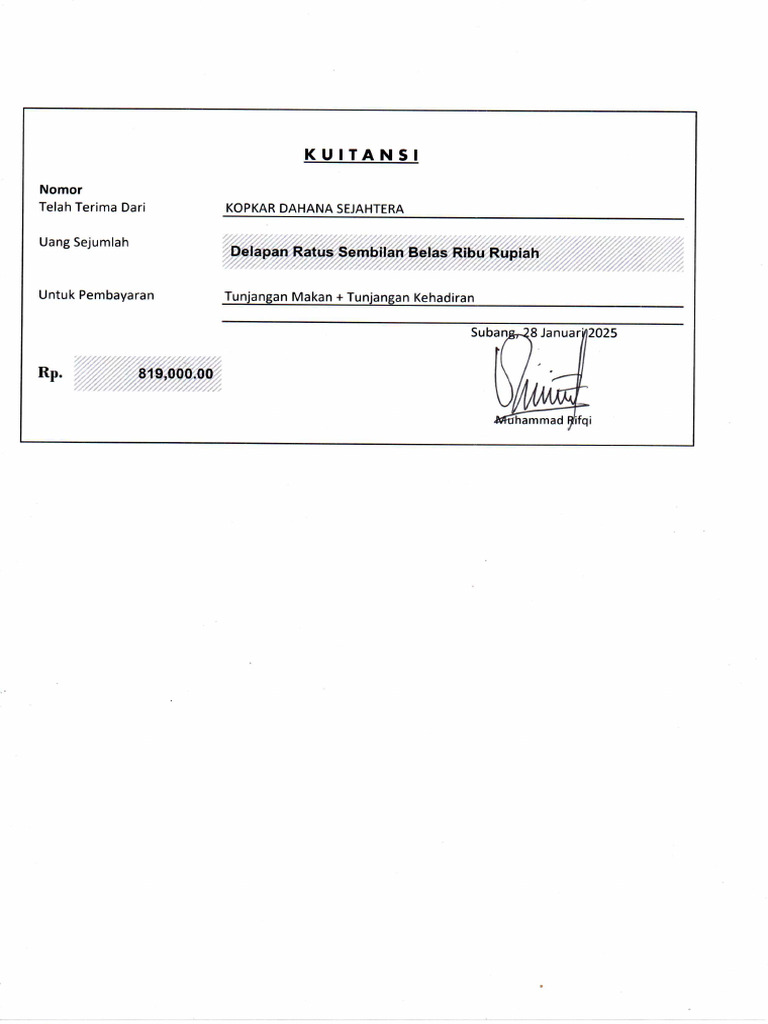 Kwitansi Rifqi02 | PDF
