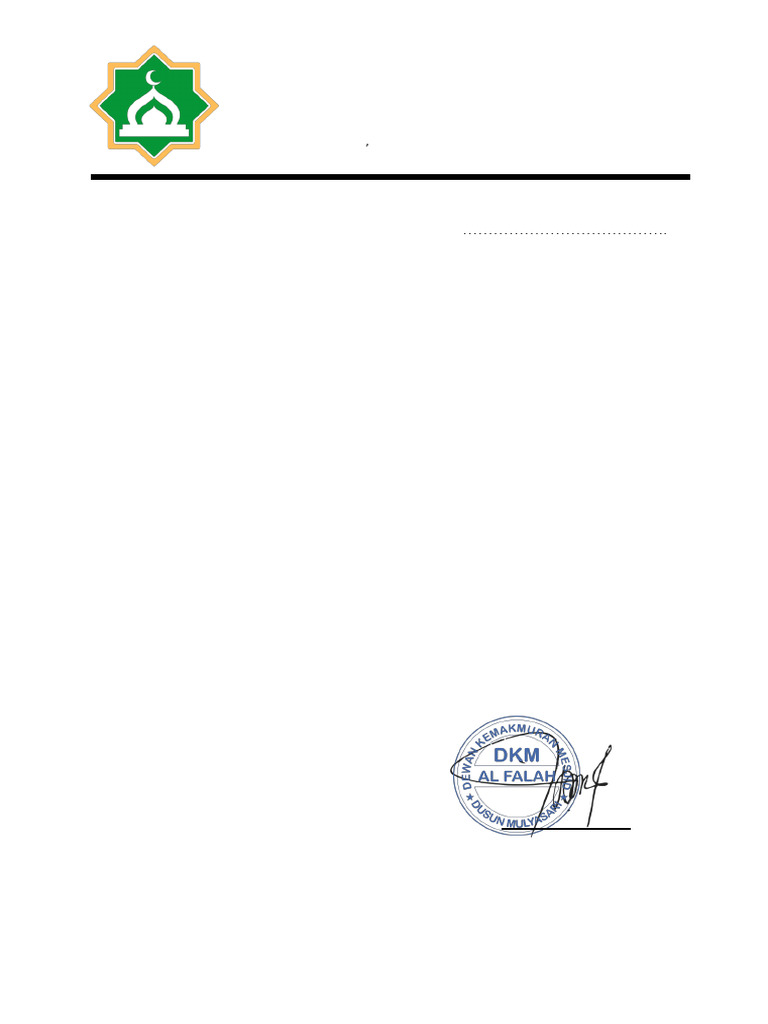 Surat Pemberitahuan Imam | PDF